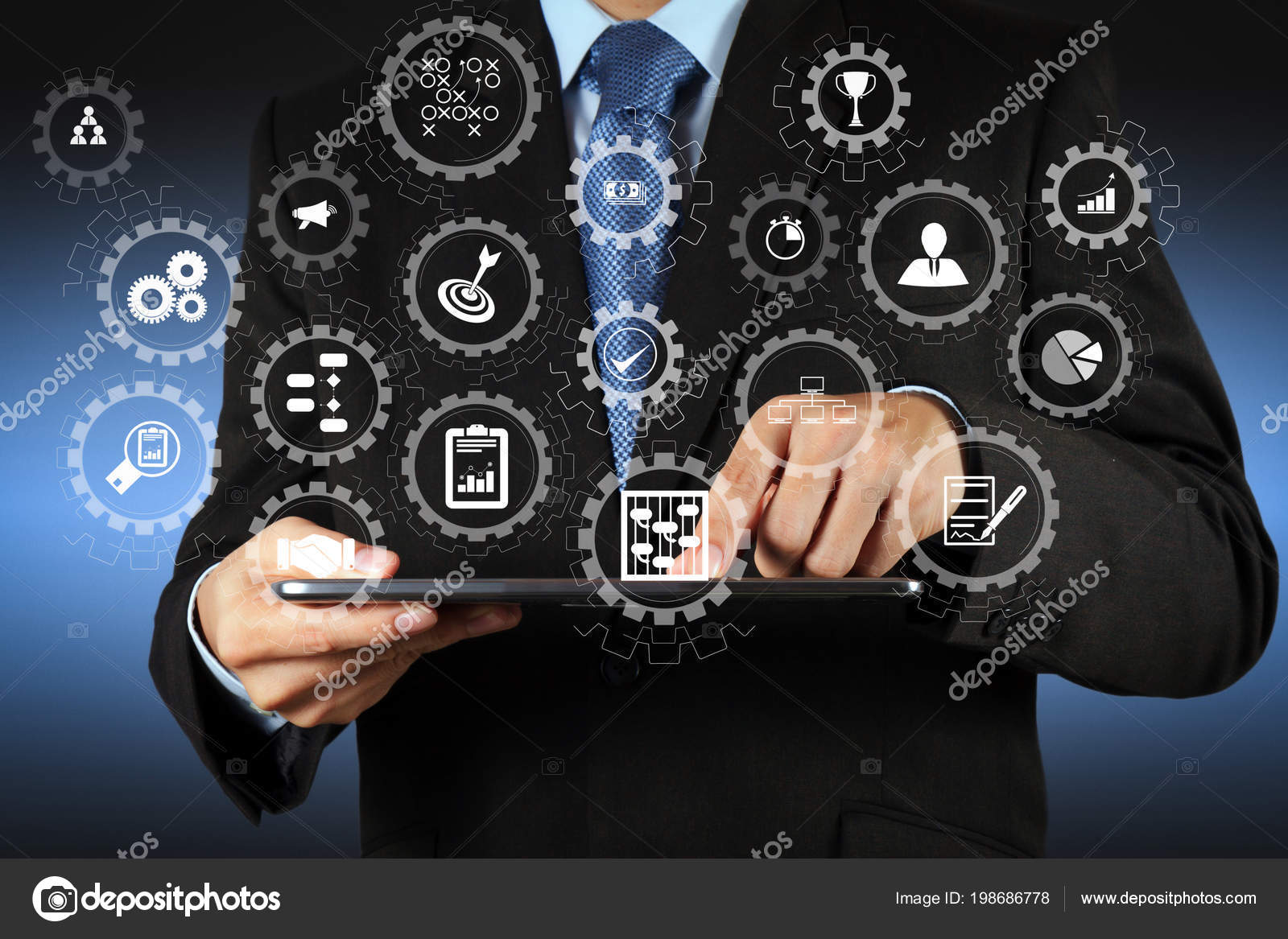 Virtual Screen Dashboard Project Management Icons Scheduling Budgeting ...