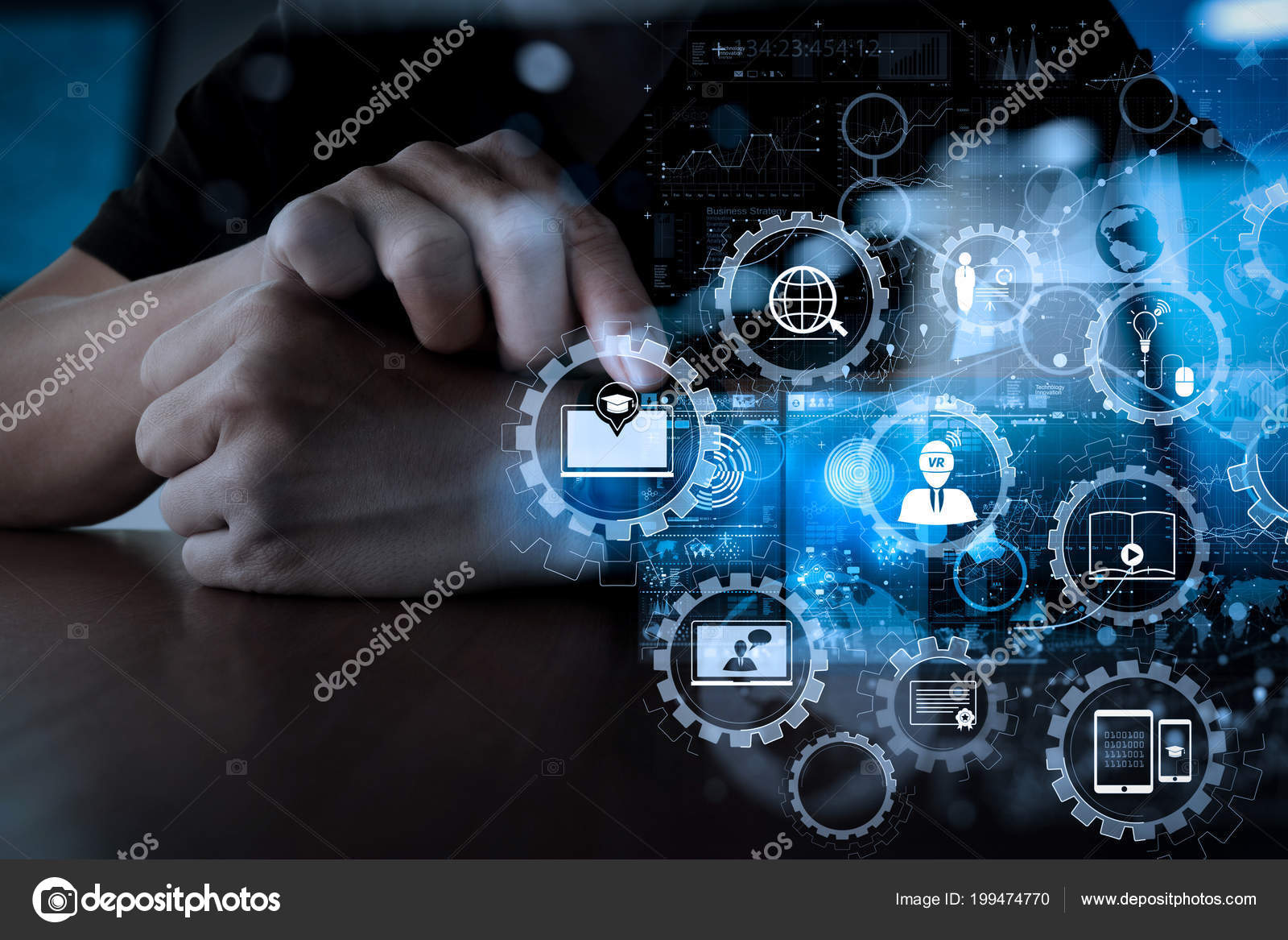 Learning Connected Gear Cogs Connected Diagram Virtual Dashboard ...