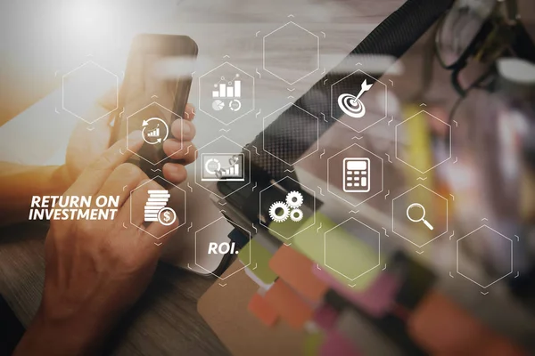 Roi Return Investment Indicator Virtual Dashboard Improving Business ...