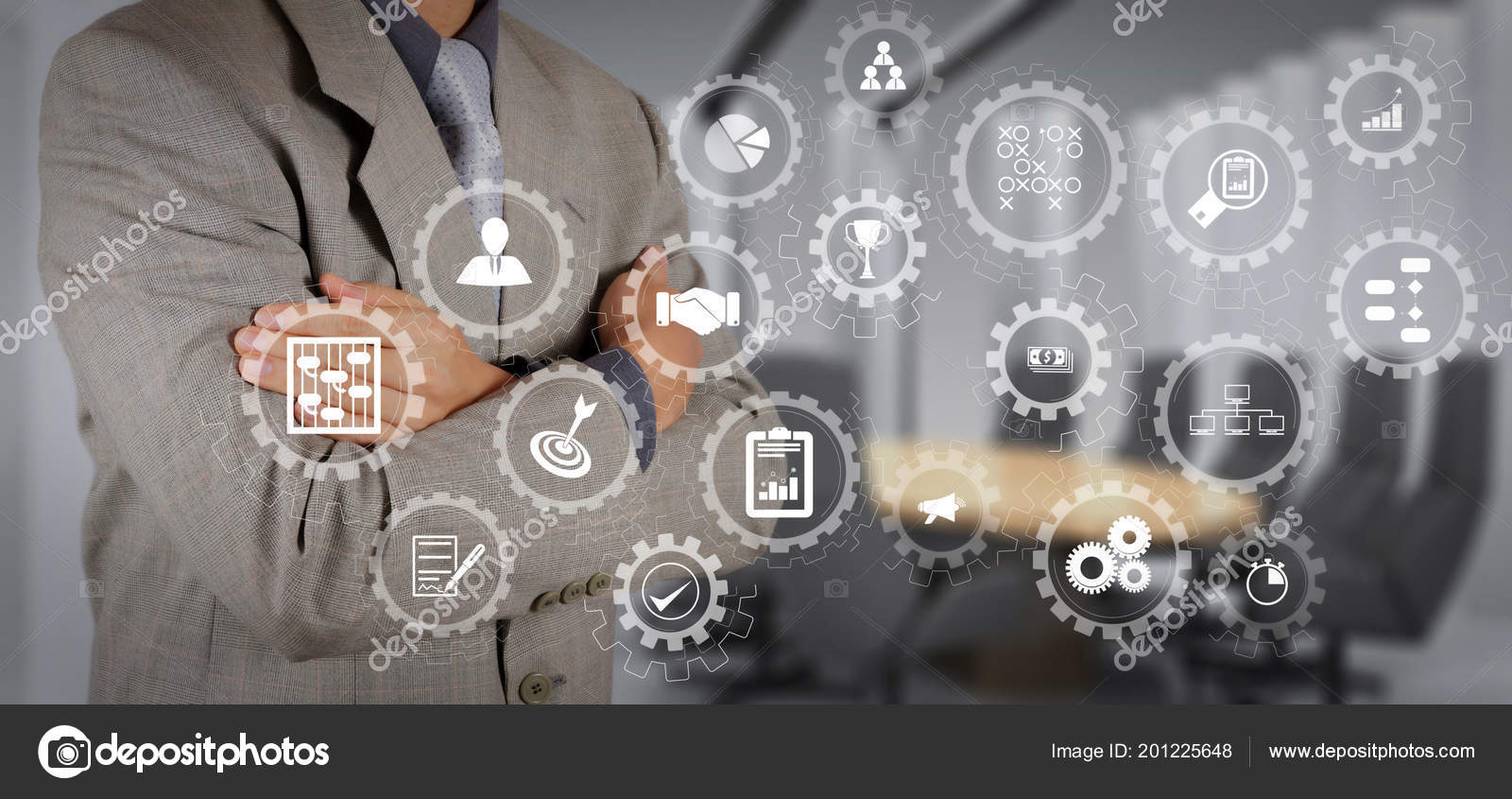 Virtual Screen Dashboard Project Management Icons Scheduling Budgeting ...