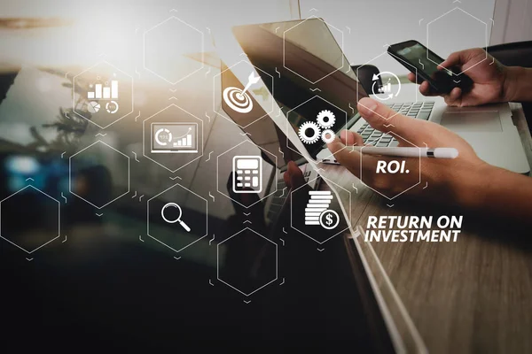 Roi Return Investment Indicator Virtual Dashboard Improving Business ...