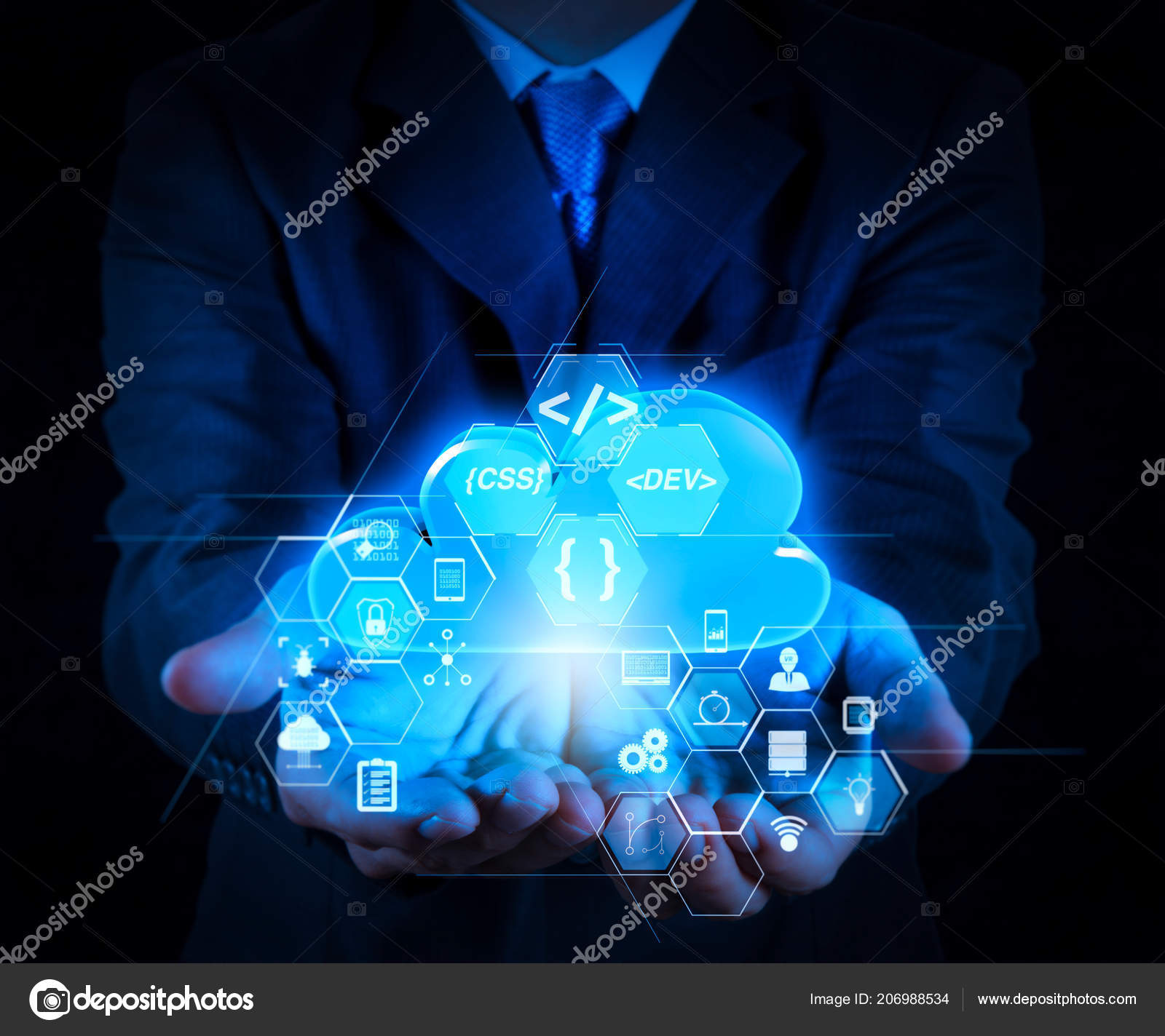 Coding Software Developer Work Augmented Reality Dashboard Computer