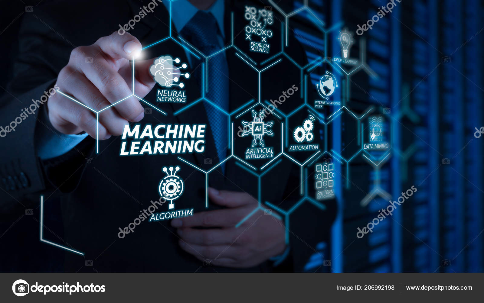 Diagrama Tecnologia Aprendizado Máquina Com Inteligência Artificial ...