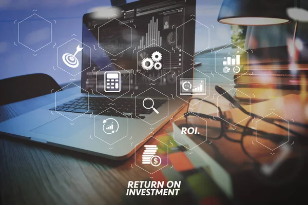 Roi Return Investment Indicator Virtual Dashboard Improving Business ...