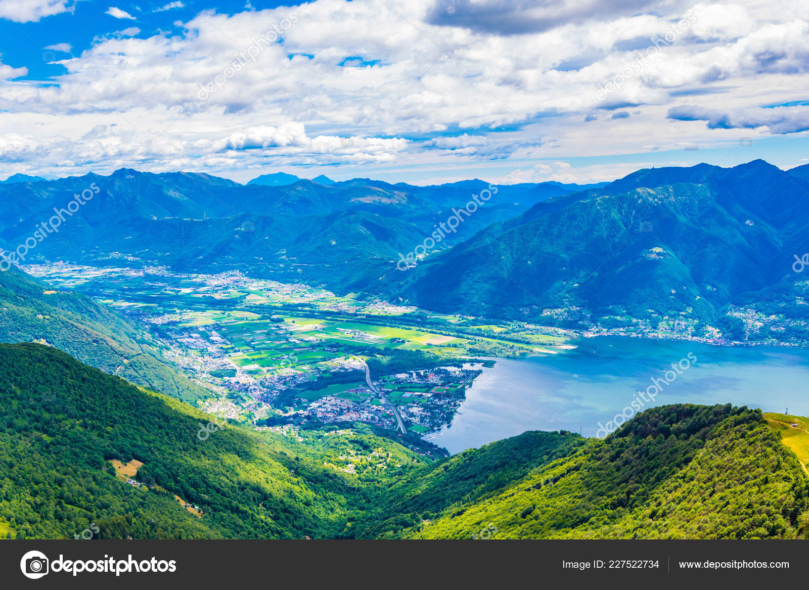 Aerial View Locarno Lago Maggiore Switzerlan Stock Photo by ©Dudlajzov ...