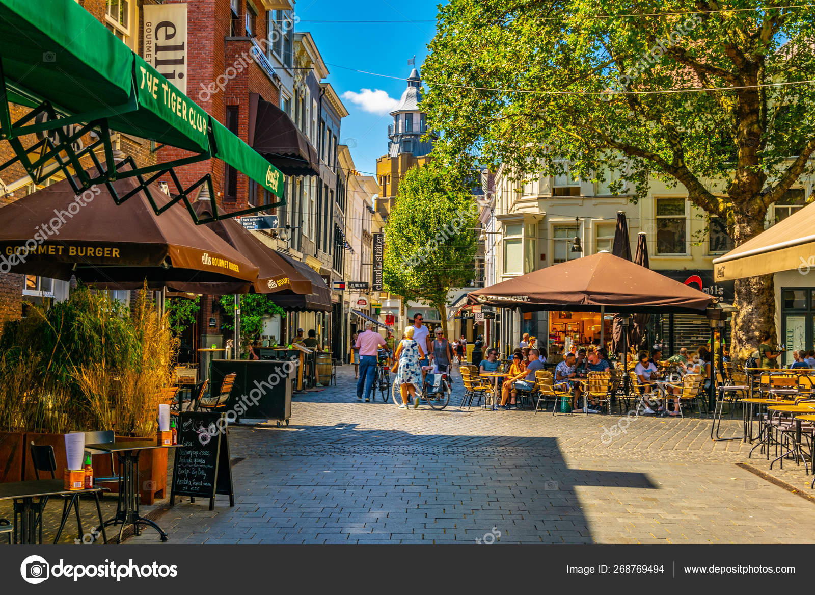 BREDA, NETHERLANDS, AUGUST 5, 2018: View of the Grote Markt squa ...