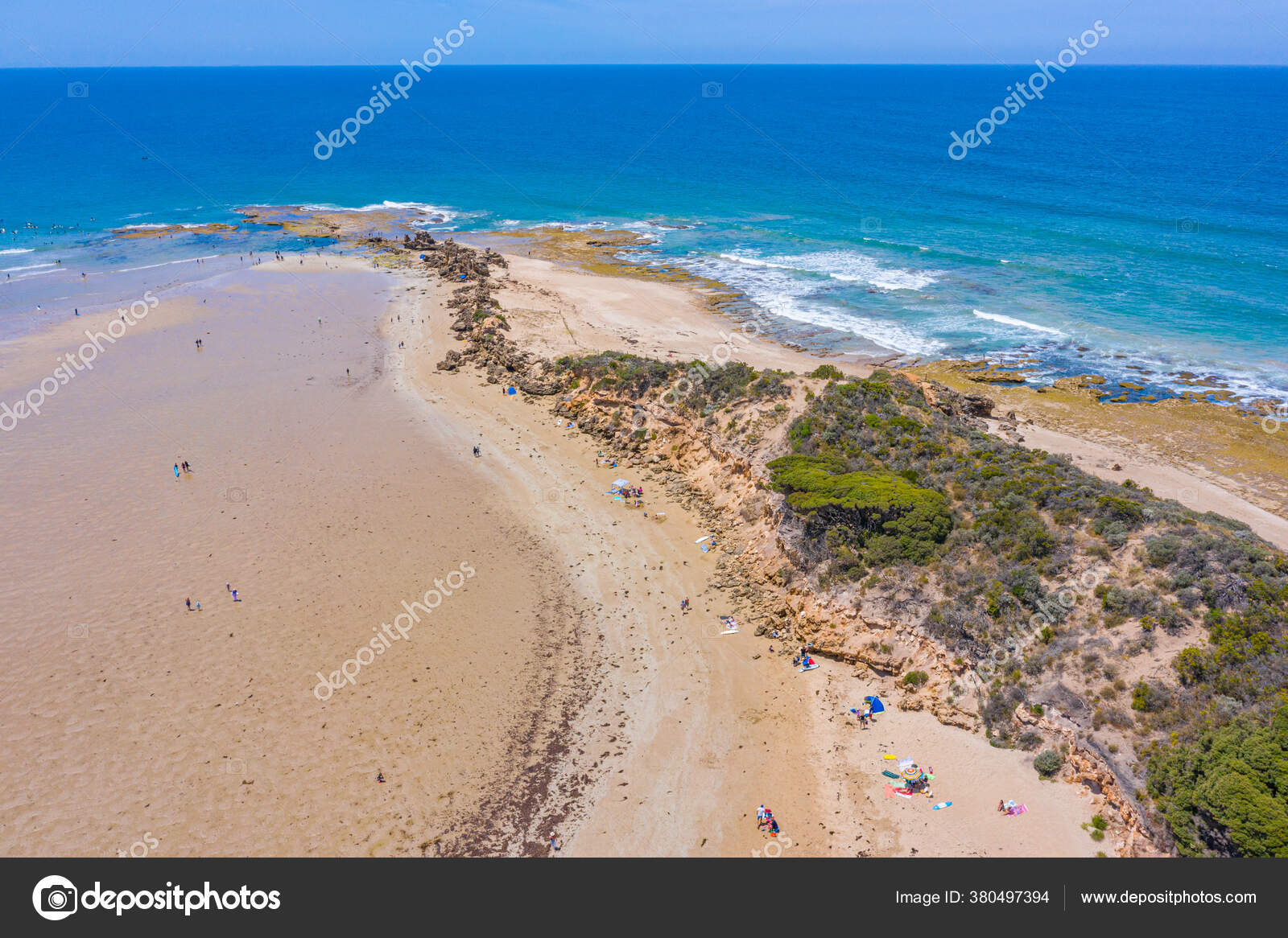 Aerial View Beach Anglesea Australia — Stock Photo © Dudlajzov #380497394