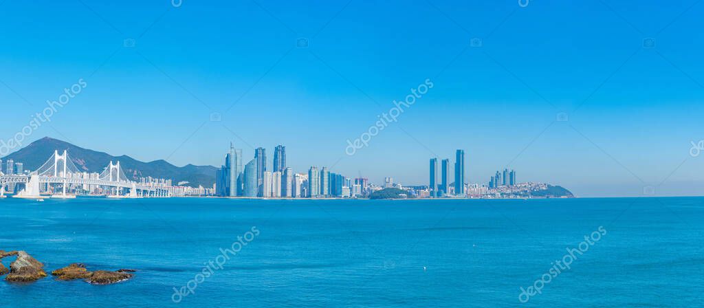 Panorama de Busan visto desde Igidae, República de Kore 2023