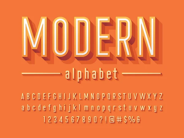 Modern Serif Alphabet Design Uppercase Lowercase Numbers Symbol Stock ...