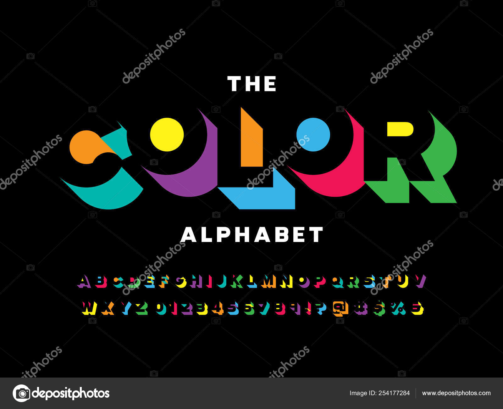 Vector Stylized Modern Alphabet Design Stock Vector Image by ...