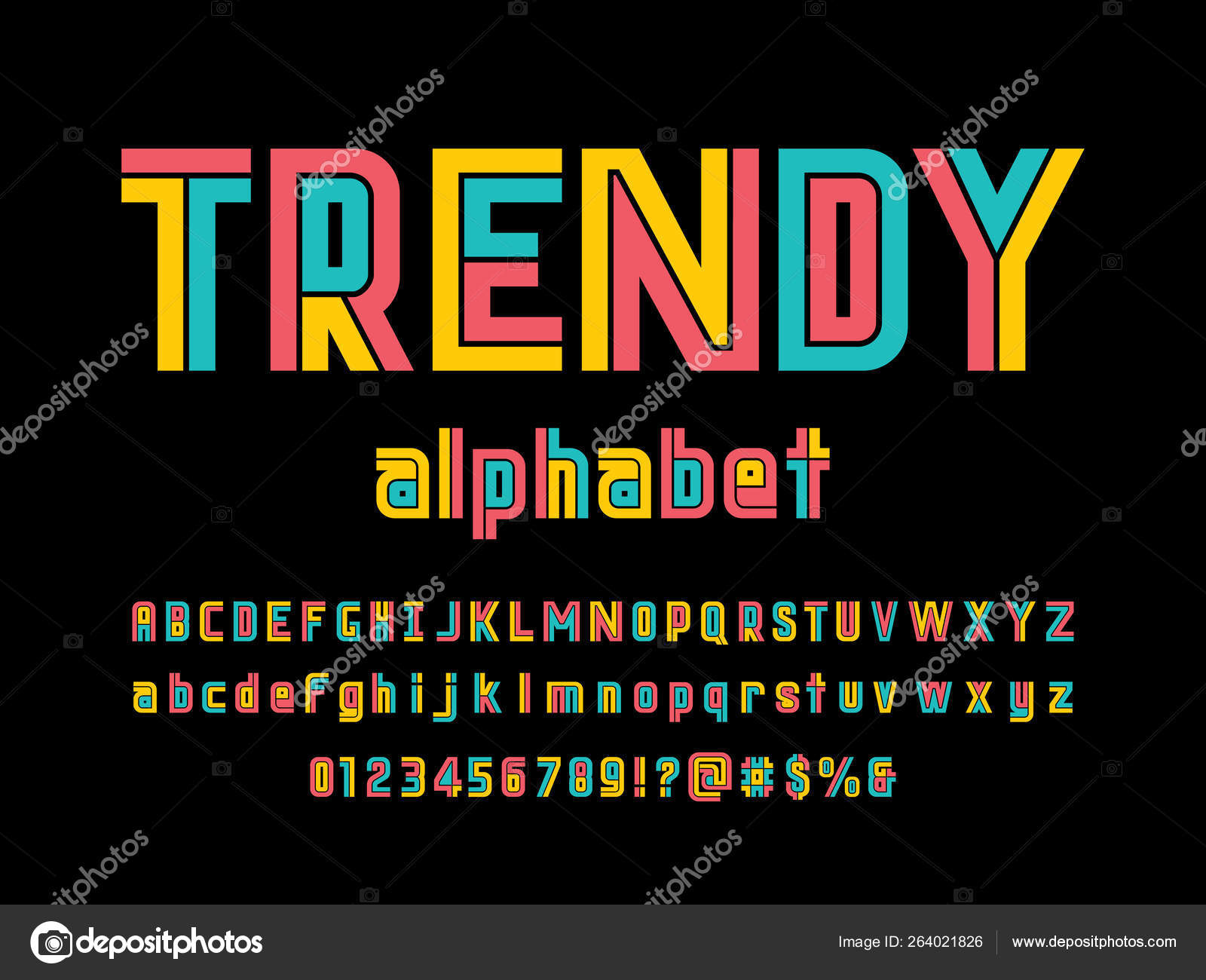 Vector Stylized Modern Alphabet Design Stock Vector by ©FotoGraphik ...