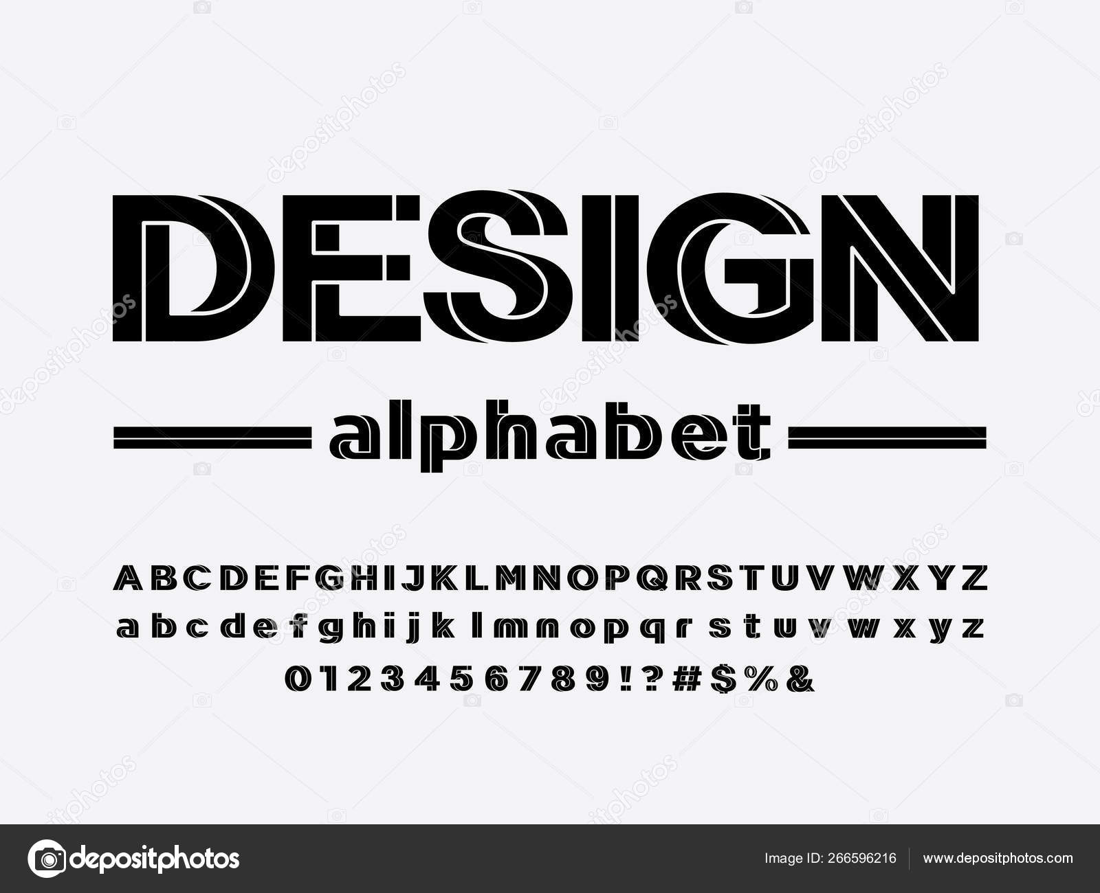 Vector Modern Abstract Alphabet Design Stock Vector Image by ...