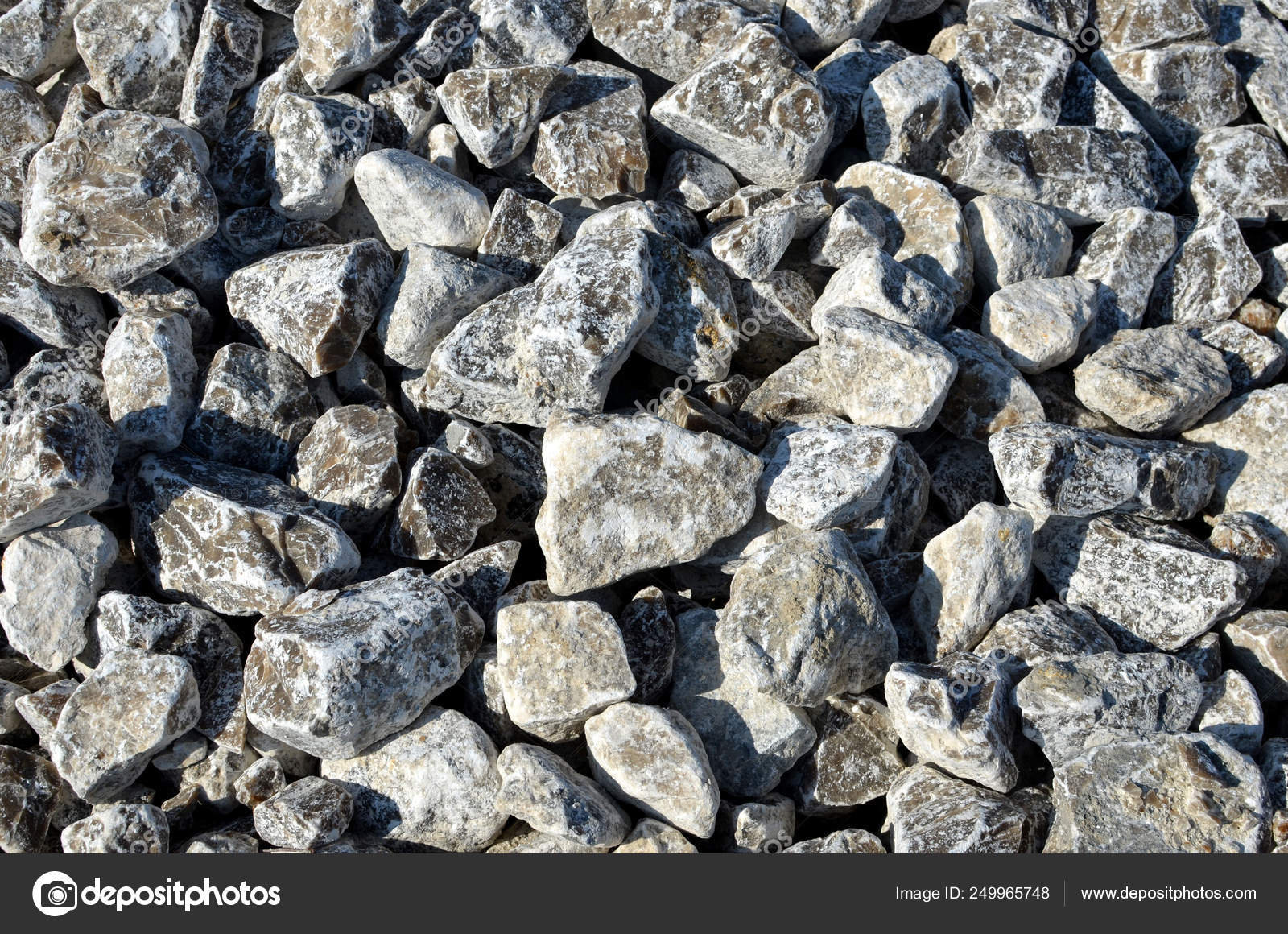 Natural Gypsum Stone Close Image Stones Black White Industrial Mining ...