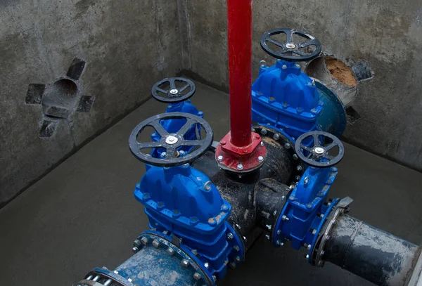 Gate Valves Valve Pit Underground Piping Networks Laying Water System ...