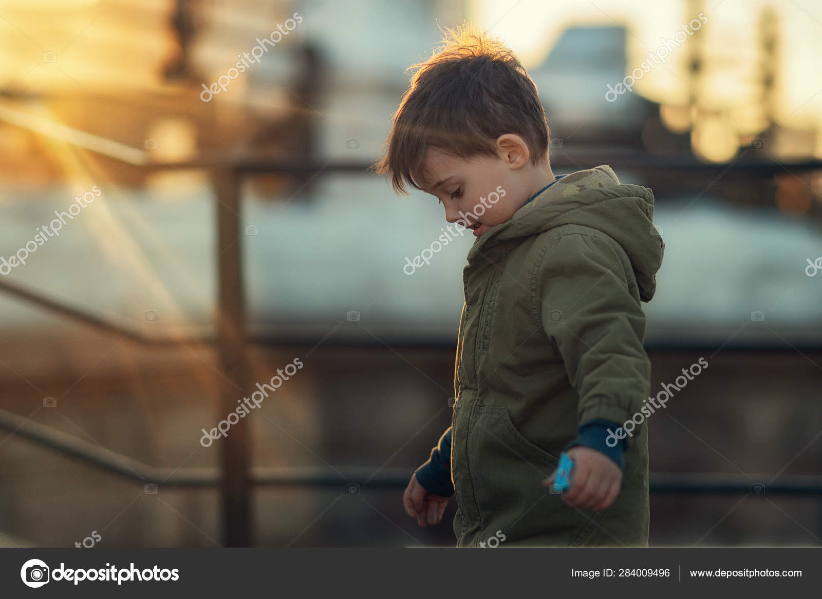 Boy Side View Looking Down