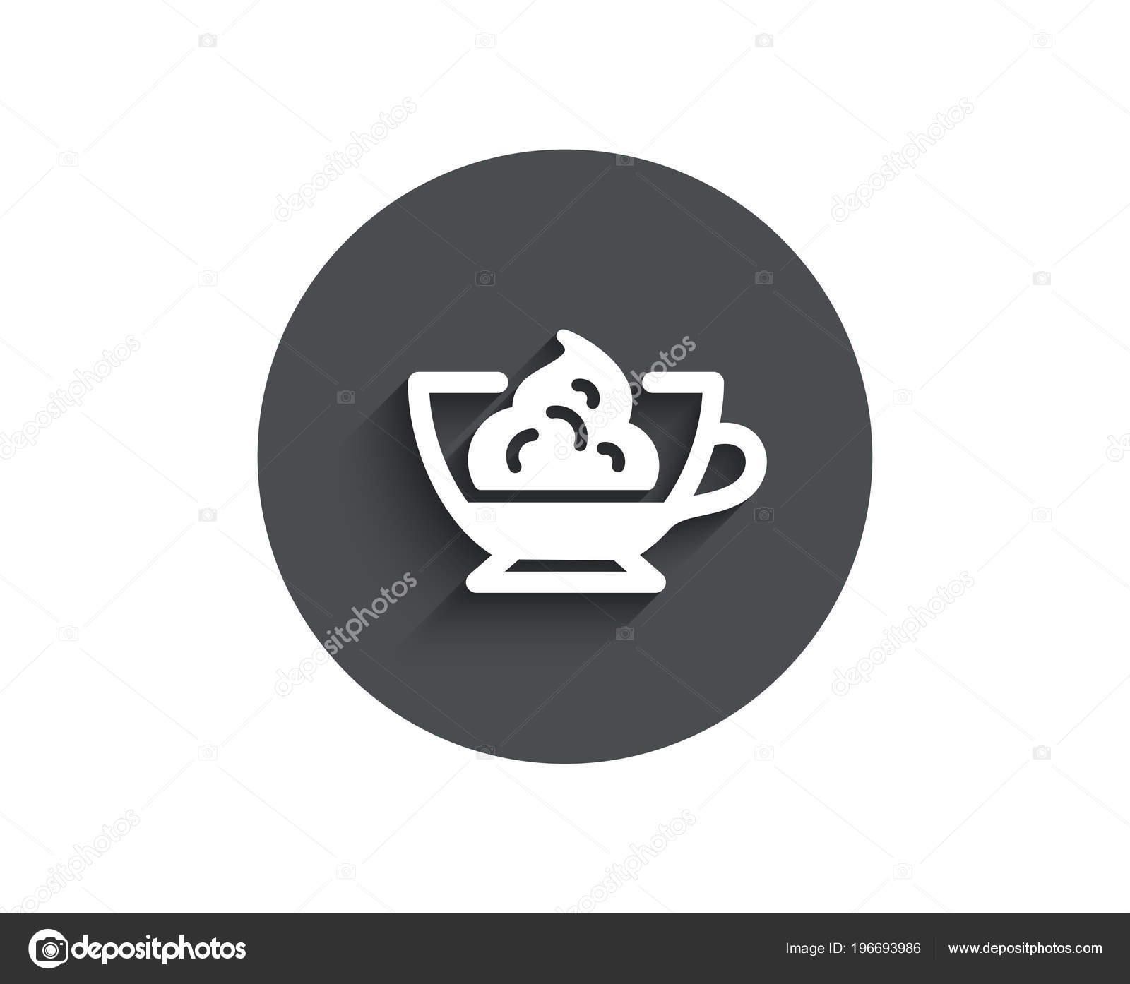 Espresso Whipped Cream Icon Isolated White Background Stock Vector by ...