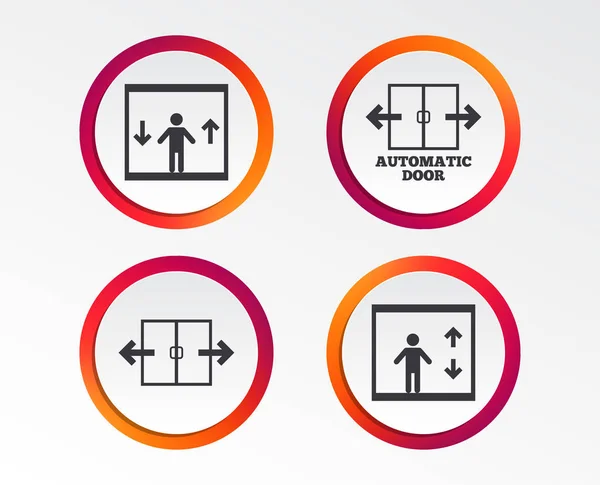 Automatic door icons. Elevator symbols. Stock Vector by ©Blankstock ...