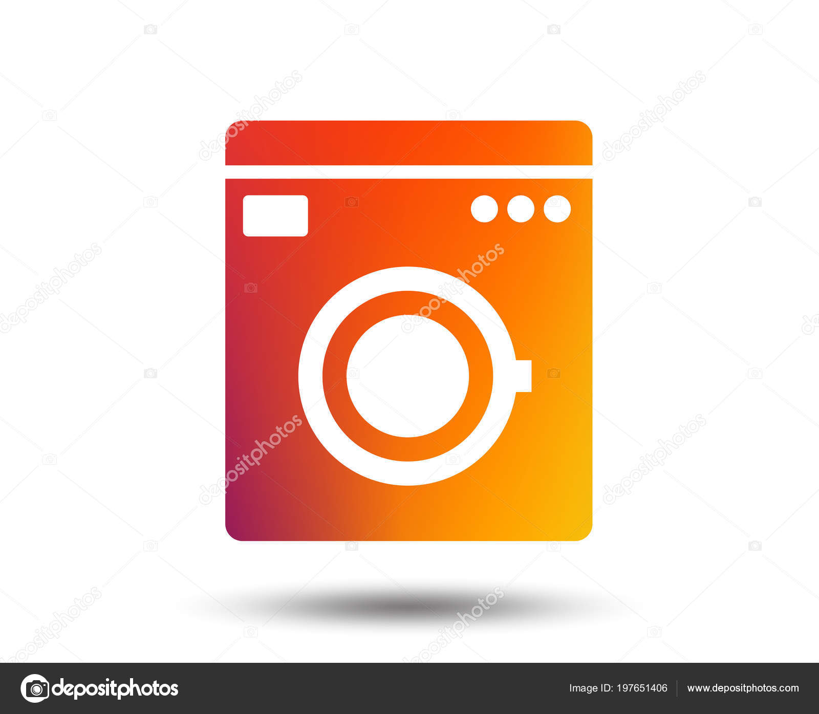 Washing Machine Icon White Background Stock Vector Image by ©Blankstock ...