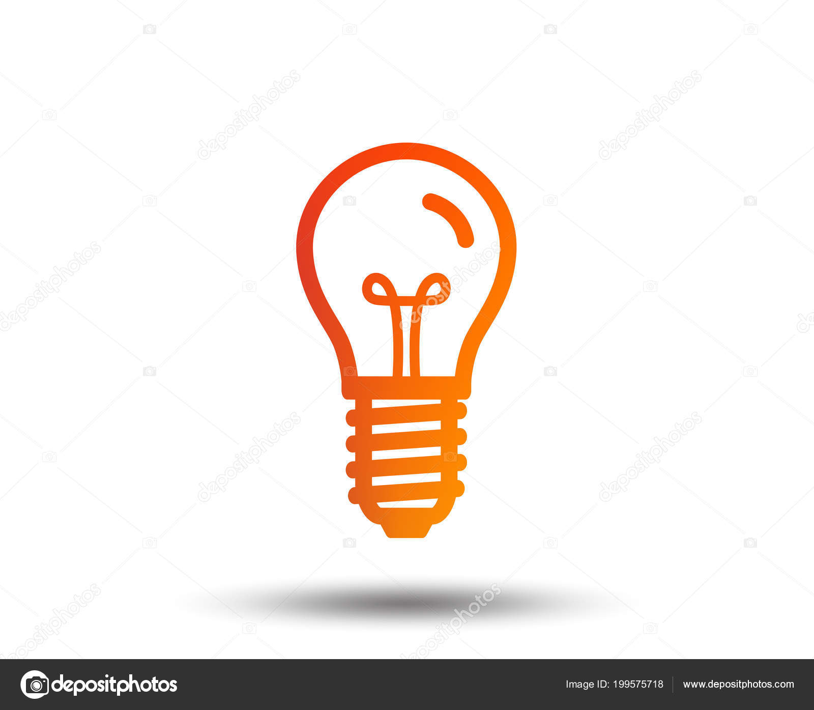 Light Bulb Icon White Background Stock Vector Image by ©Blankstock ...