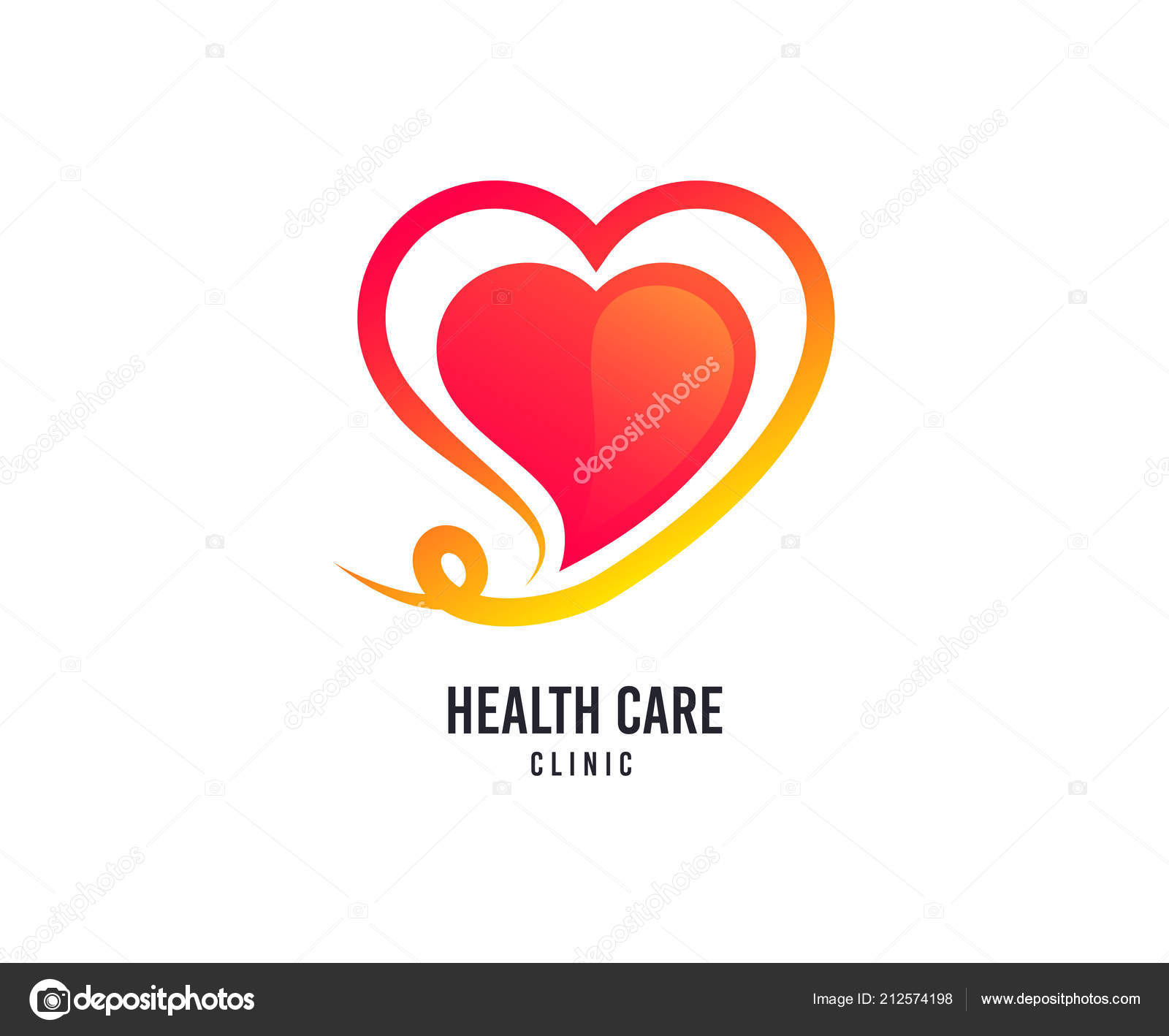 Ilustración Vectorial Del Logotipo Del Corazón — Vector De Stock