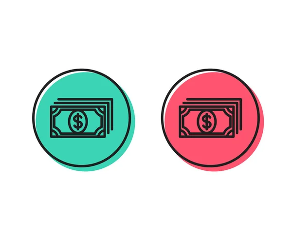 Money bag line icon. Cash Banking currency. Vector Stock Vector Image ...