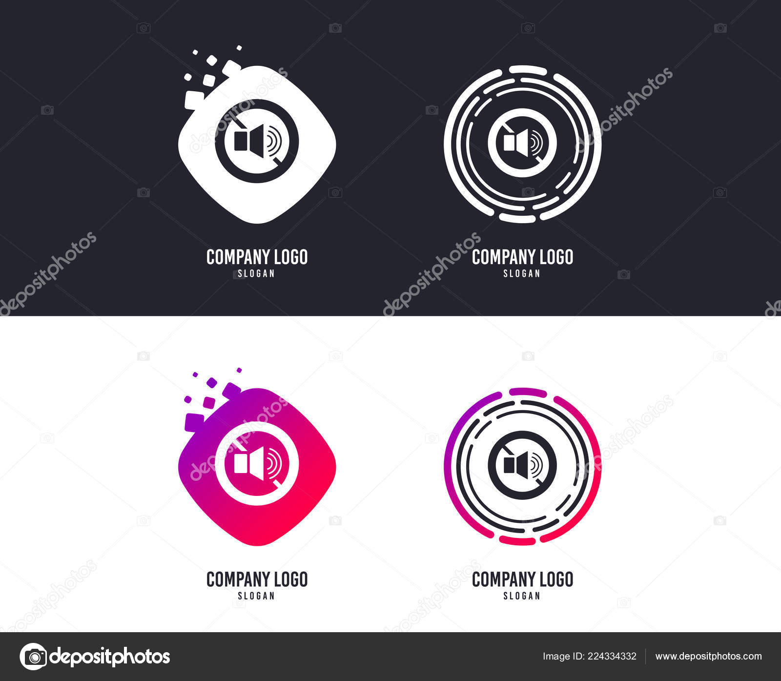 Logotype Concept Speaker Volume Sign Icon Sound Symbol Logo Design ...