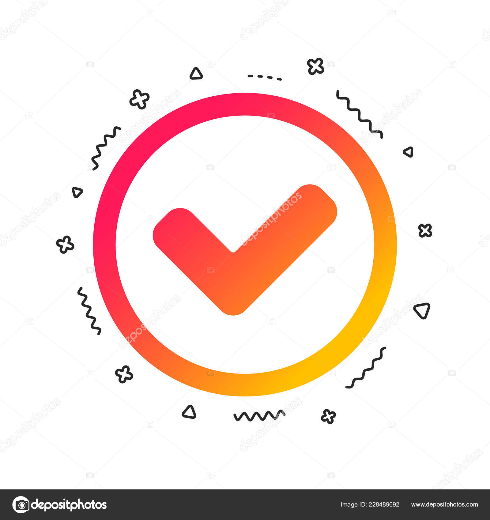 Check Mark Sign Icon White Background Stock Vector Image by ©Blankstock ...