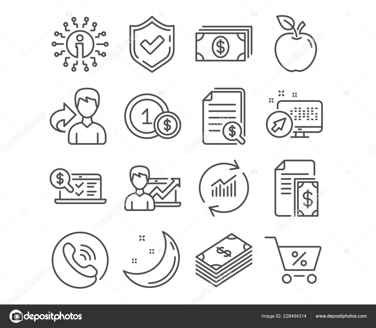 Set Dollar Special Offer Banking Icons Success Business Financial ...