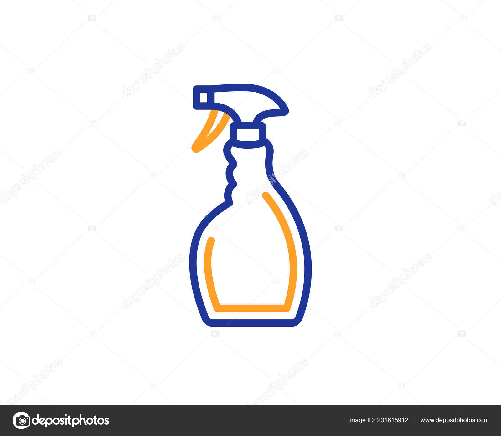 Cleaning Spray Line Icon Washing Liquid Cleanser Symbol Stock Vector by ...
