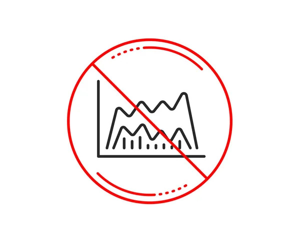 Stop Sign Line Chart Icon Financial Growth Graph Sign Stock Stock ...