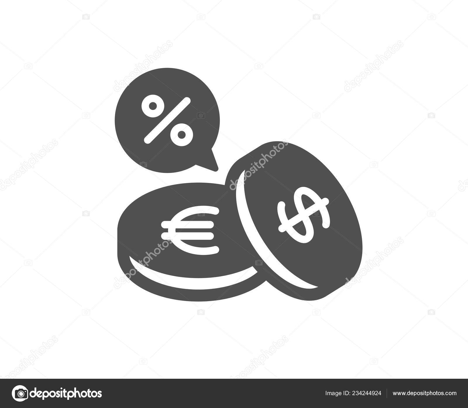 Coins Money Icon Banking Currency Sign Euro Dollar Cash Symbols Stock ...