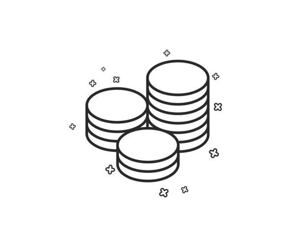 Coins Money Simple Icon Vector Illustration Isolated White Background ...