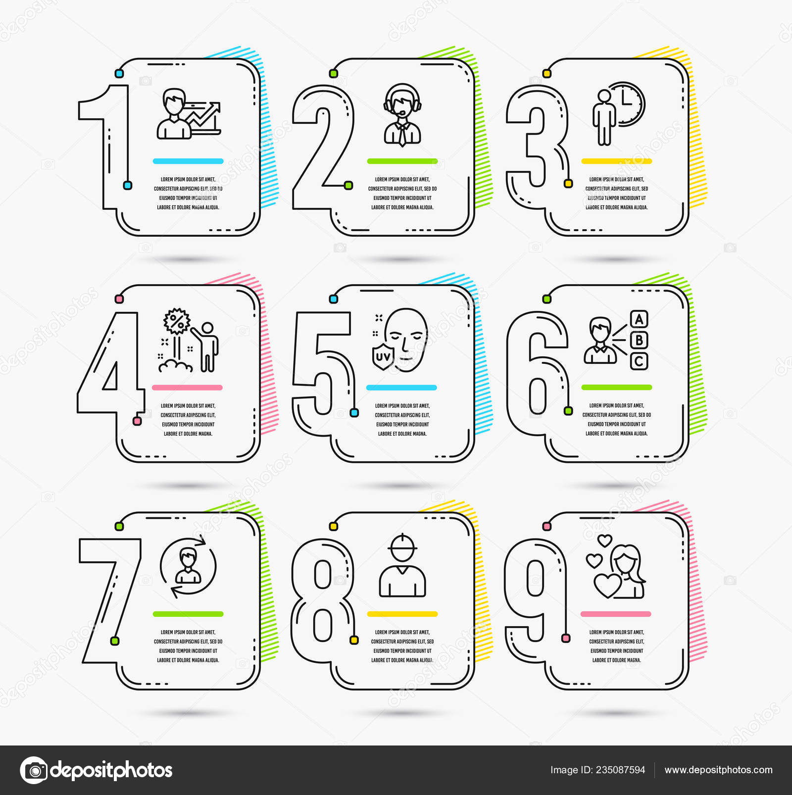 Infographic Timeline Set Success Business Human Resources Engineer ...