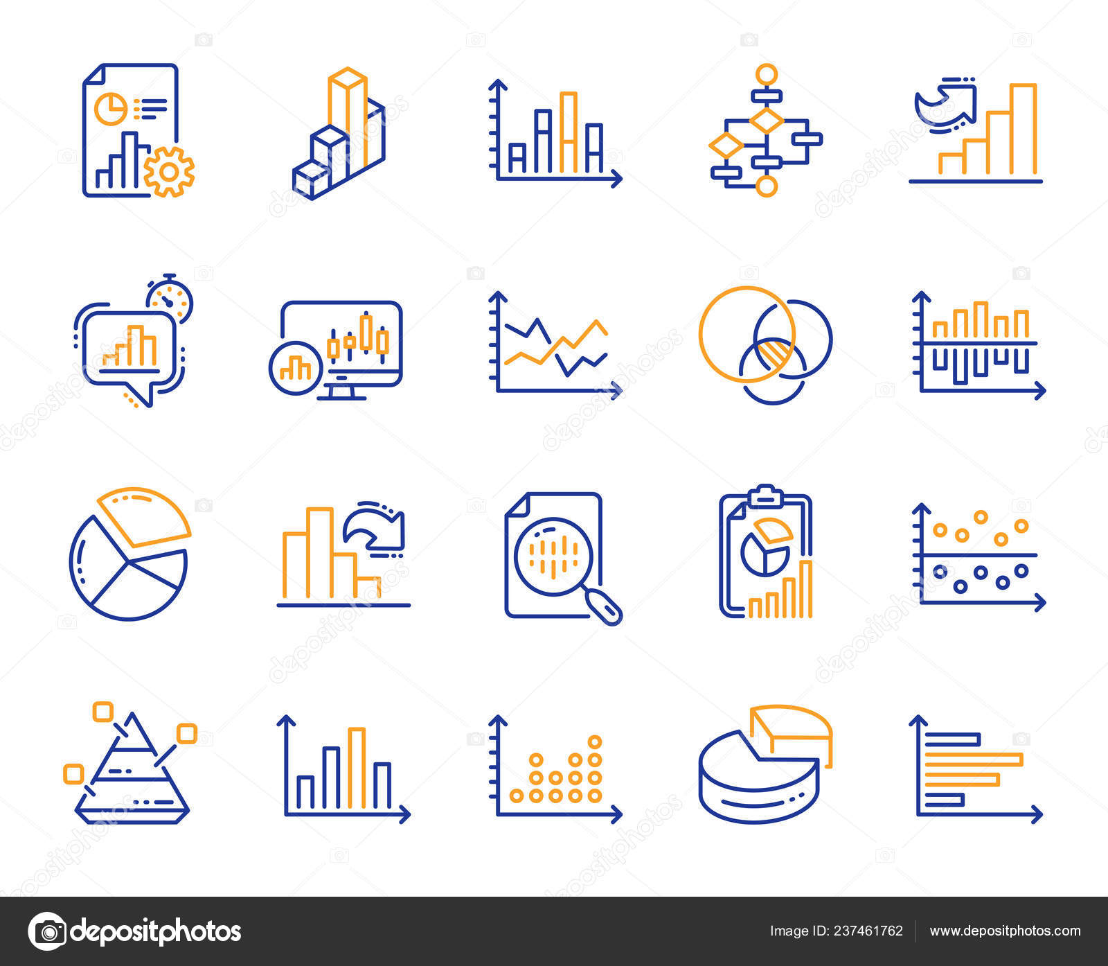 Charts Diagrams Line Icons Report Chart Block Diagram Dot Plot Stock ...