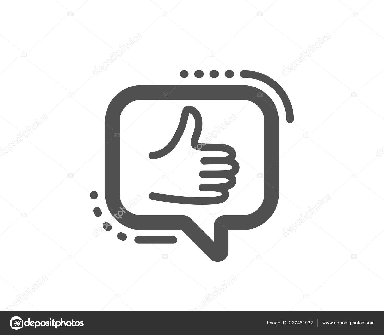 Icon Thumbs Sign Positive Feedback Social Media Symbol Stock Vector by ...