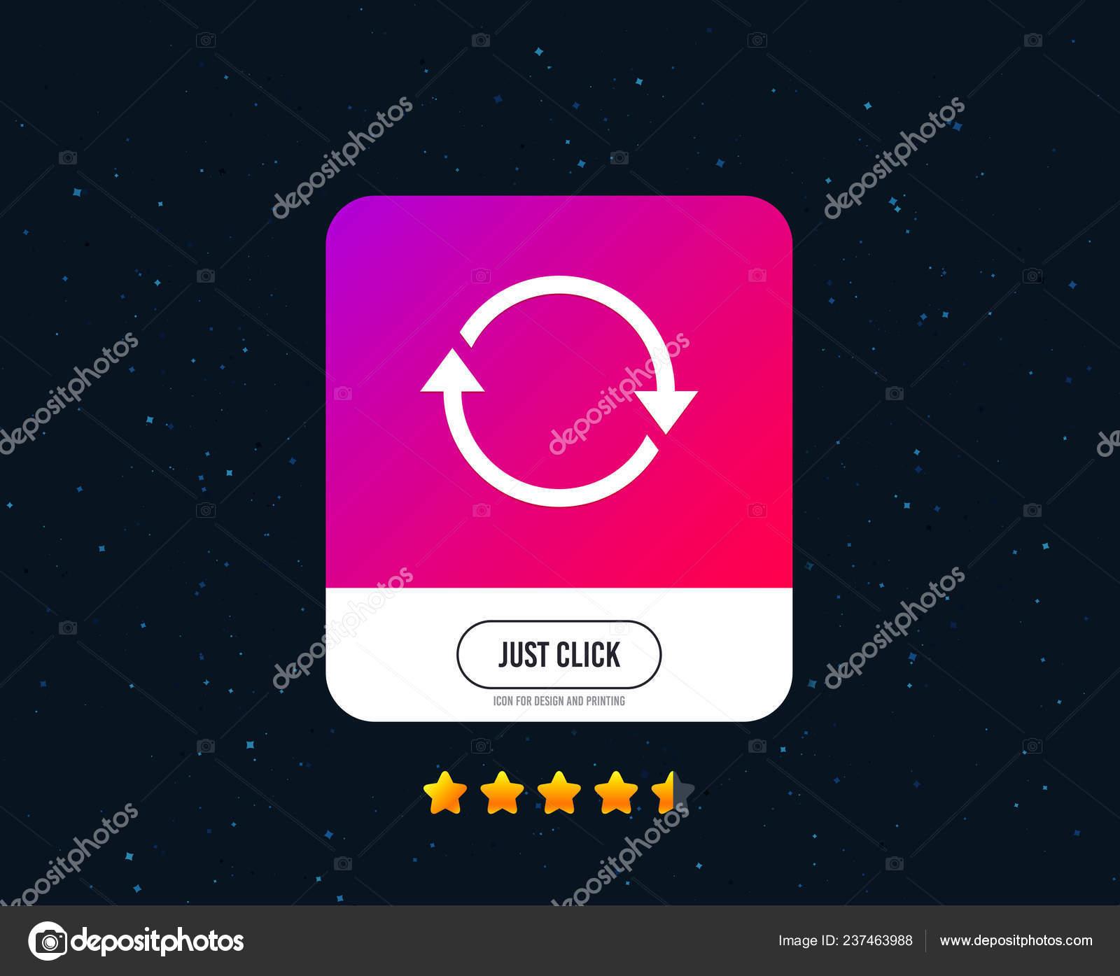 Icono Rotación Repite Símbolo Actualizar Signo Vector de stock ...