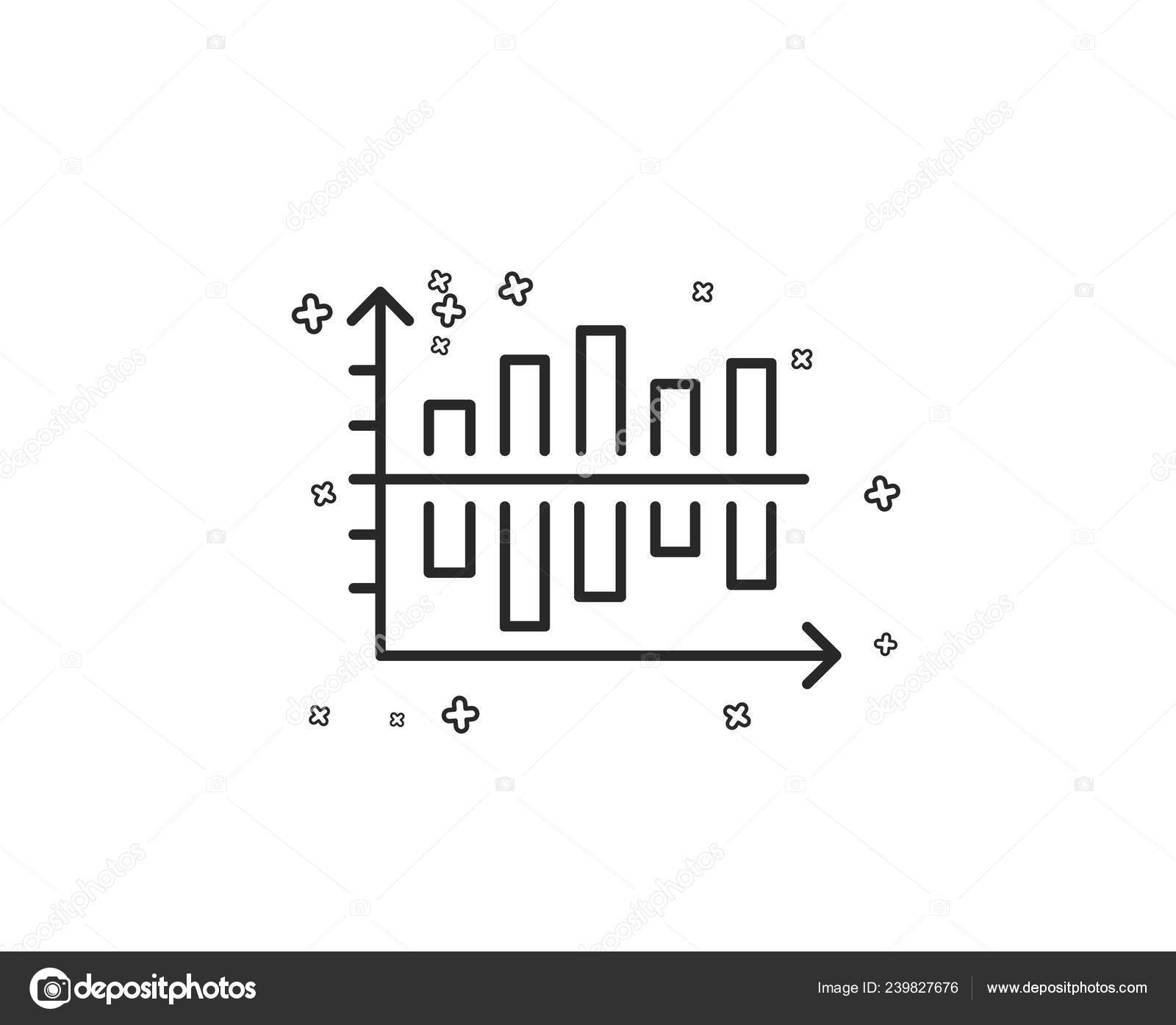 Diagram Chart Line Icon Column Graph Sign Market Analytics Symbol Stock Vector Image by ...