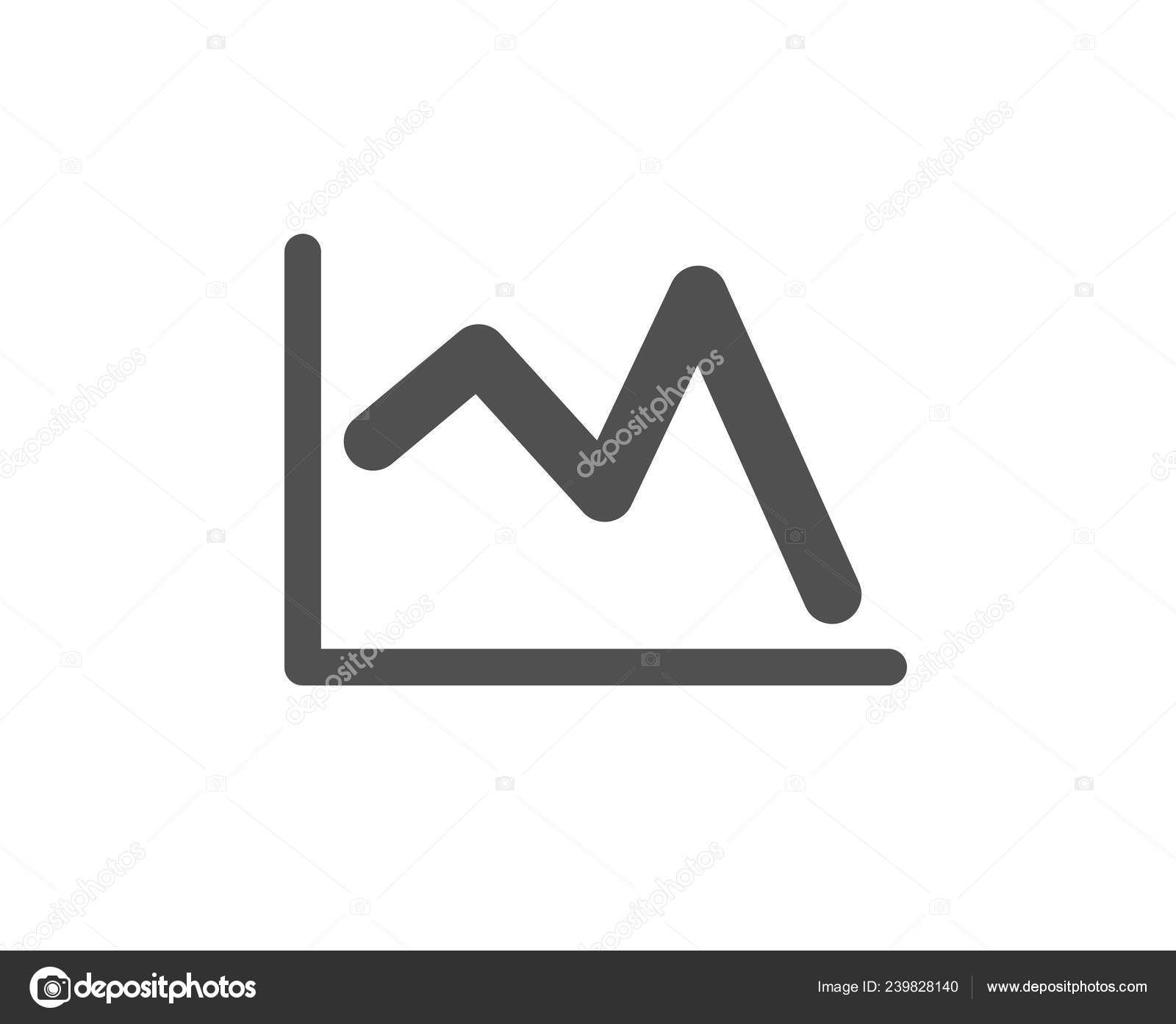 Line Chart Icon Financial Graph Sign Stock Exchange Symbol Quality ...