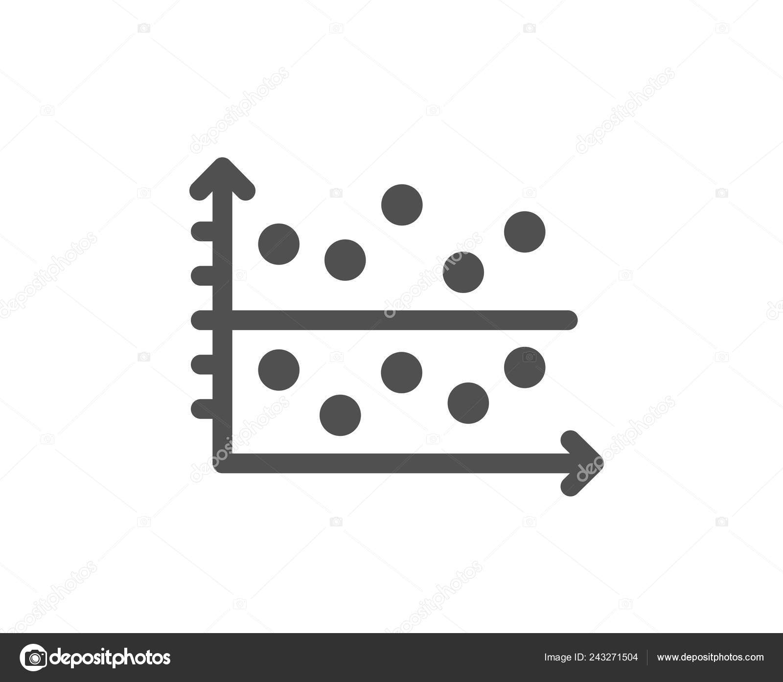 Dot Plot Graph Icon Presentation Chart Sign Market Analytics Symbol ...