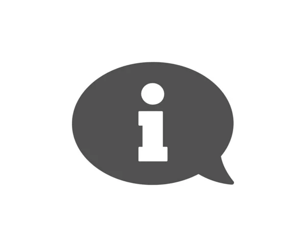 Information icon. Info center sign. Support speech bubble symbol ...