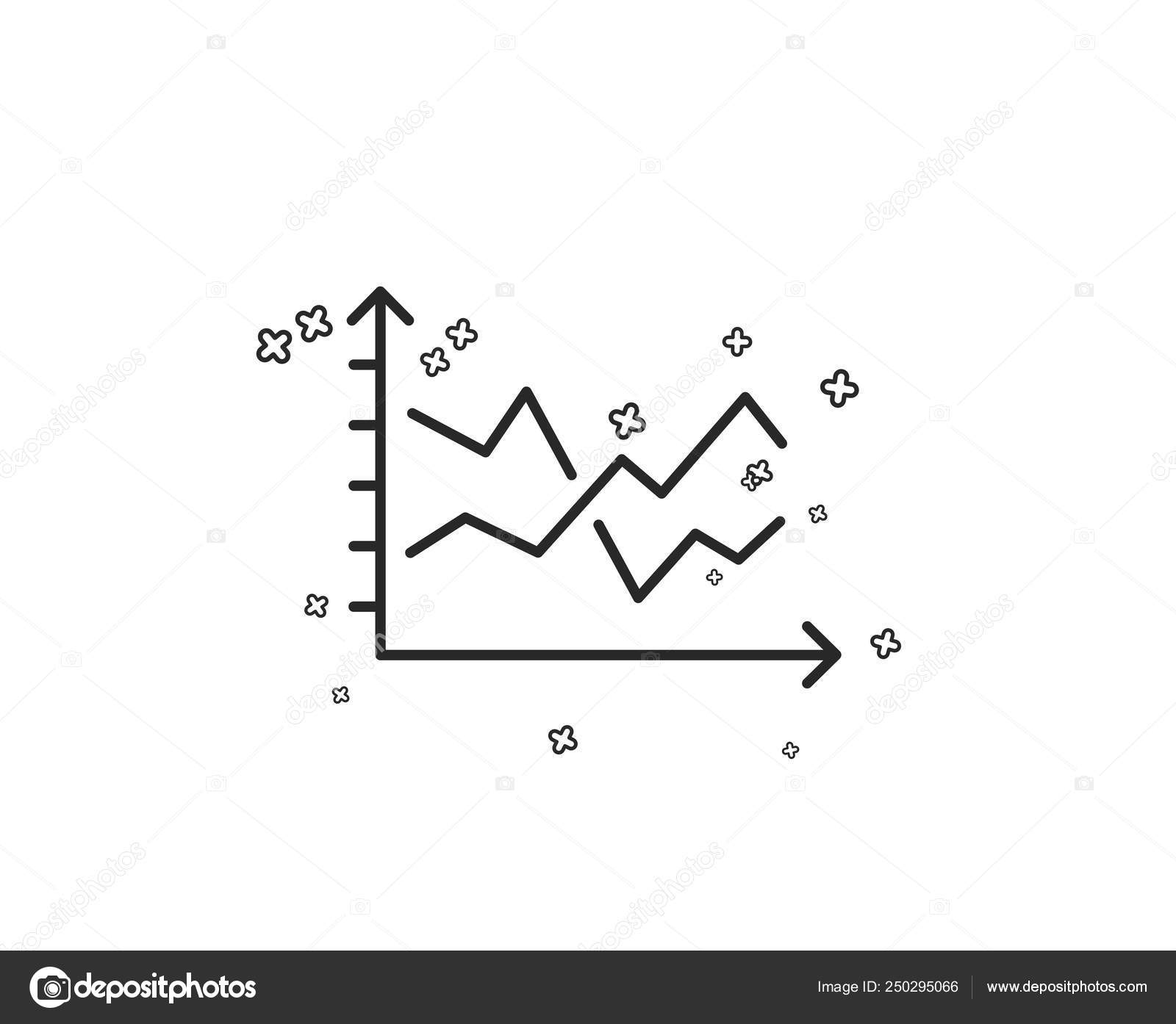 Diagram Chart Line Icon Presentation Graph Sign Market Analytics Symbol ...