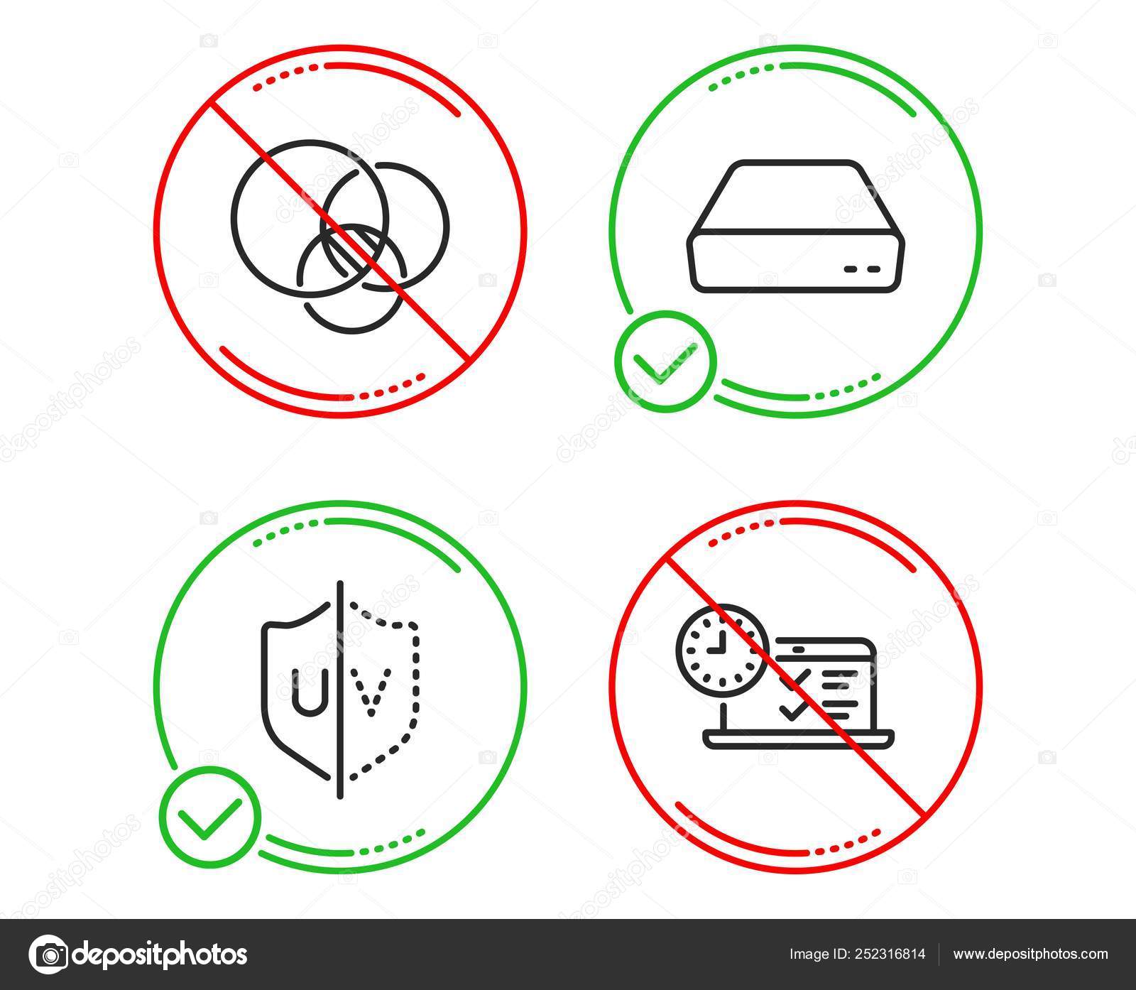 Haz Detente Diagrama Euler Mini Iconos Protección Conjunto Simple Signo ...