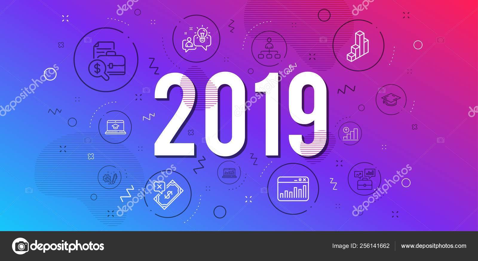 Graduation cap, Management and Engineering icons set. 3d chart, Idea ...