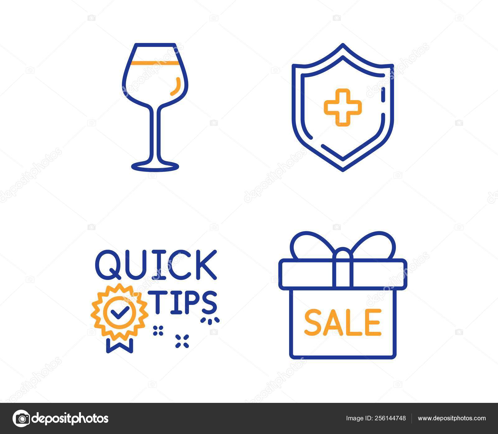 Medical Shield Bordeaux Glass Quick Tips Icons Simple Set Sale Stock ...