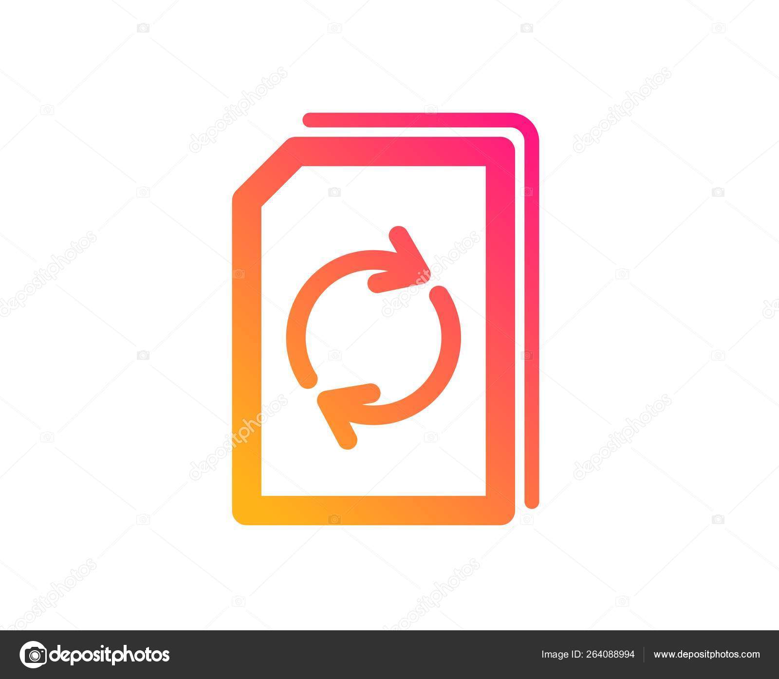 Actualizar Icono Documento Actualizar Signo Archivo Información ...