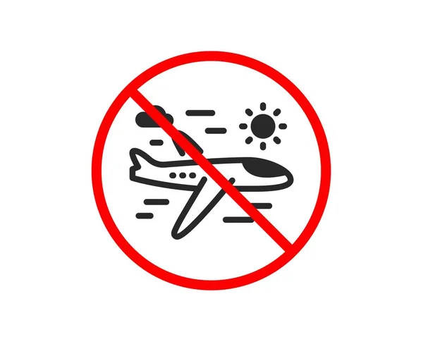 No Airplane sign. Plane symbol. Travel icon. Stock Vector by ...