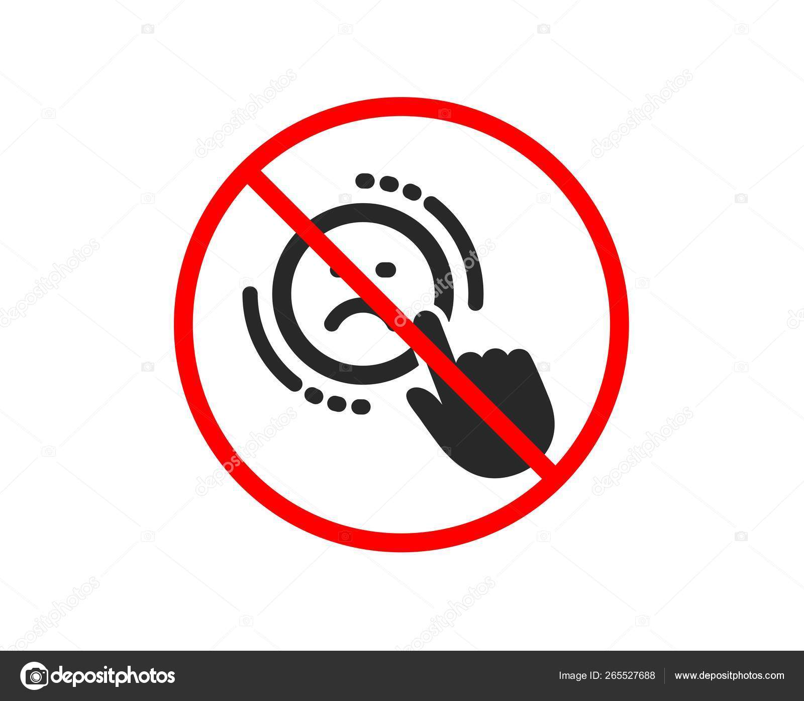 Stop Dislike Icon Negative Feedback Rating Sign Customer Satisfaction ...