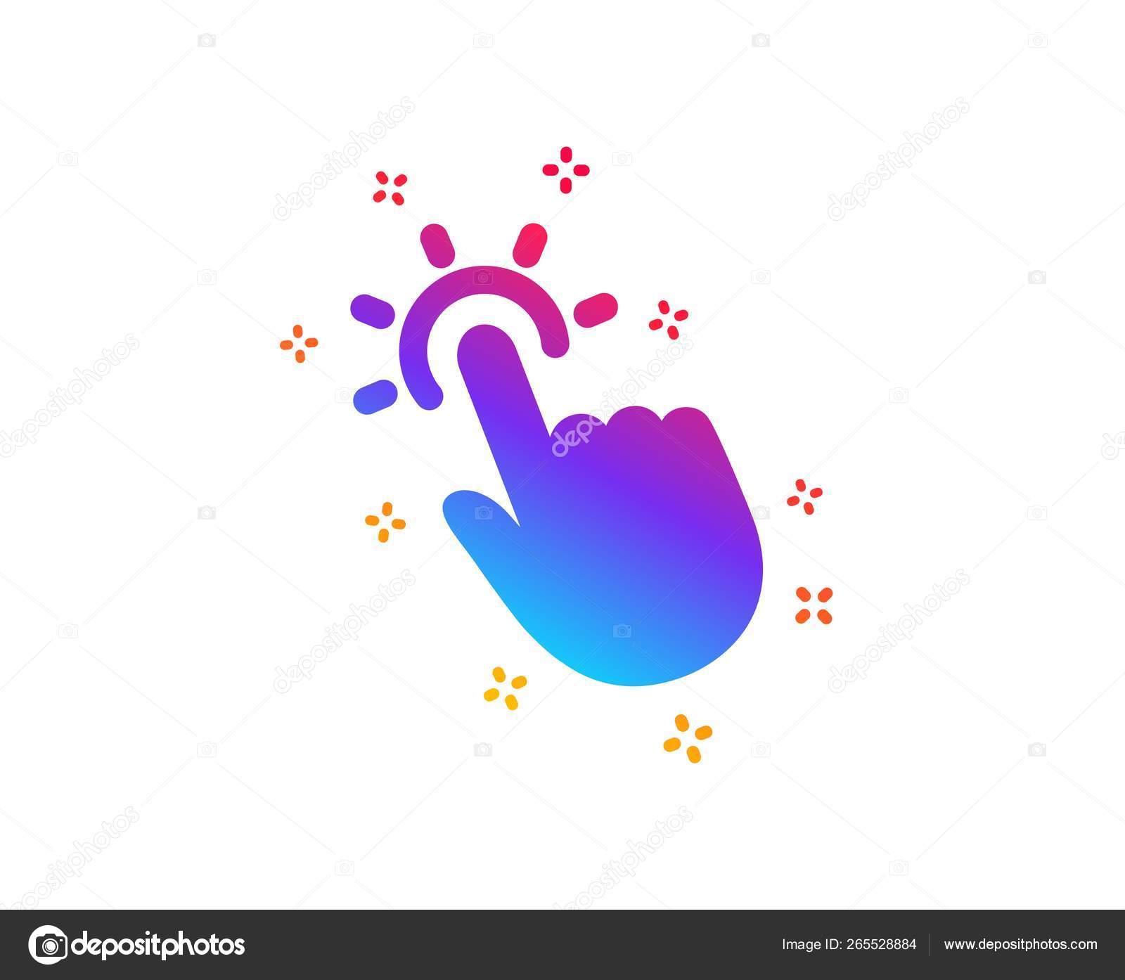 Touchpoint Icon Click Here Sign Touch Technology Symbol Dynamic Shapes ...