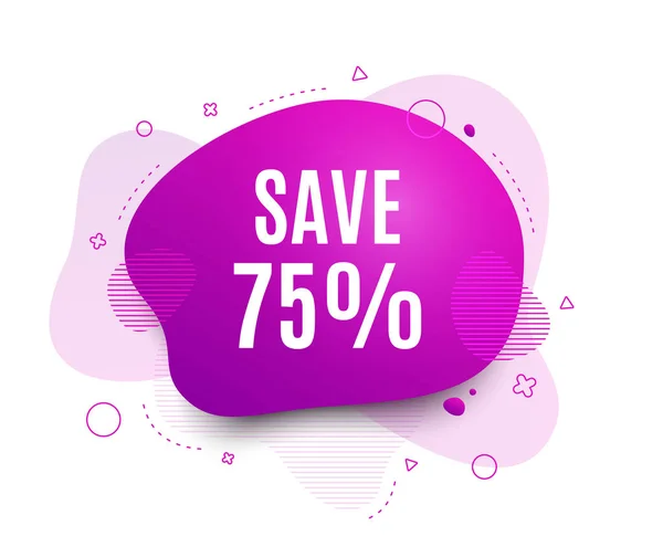 Save 75% off. Sale Discount offer price sign. Vector - Stock Image ...