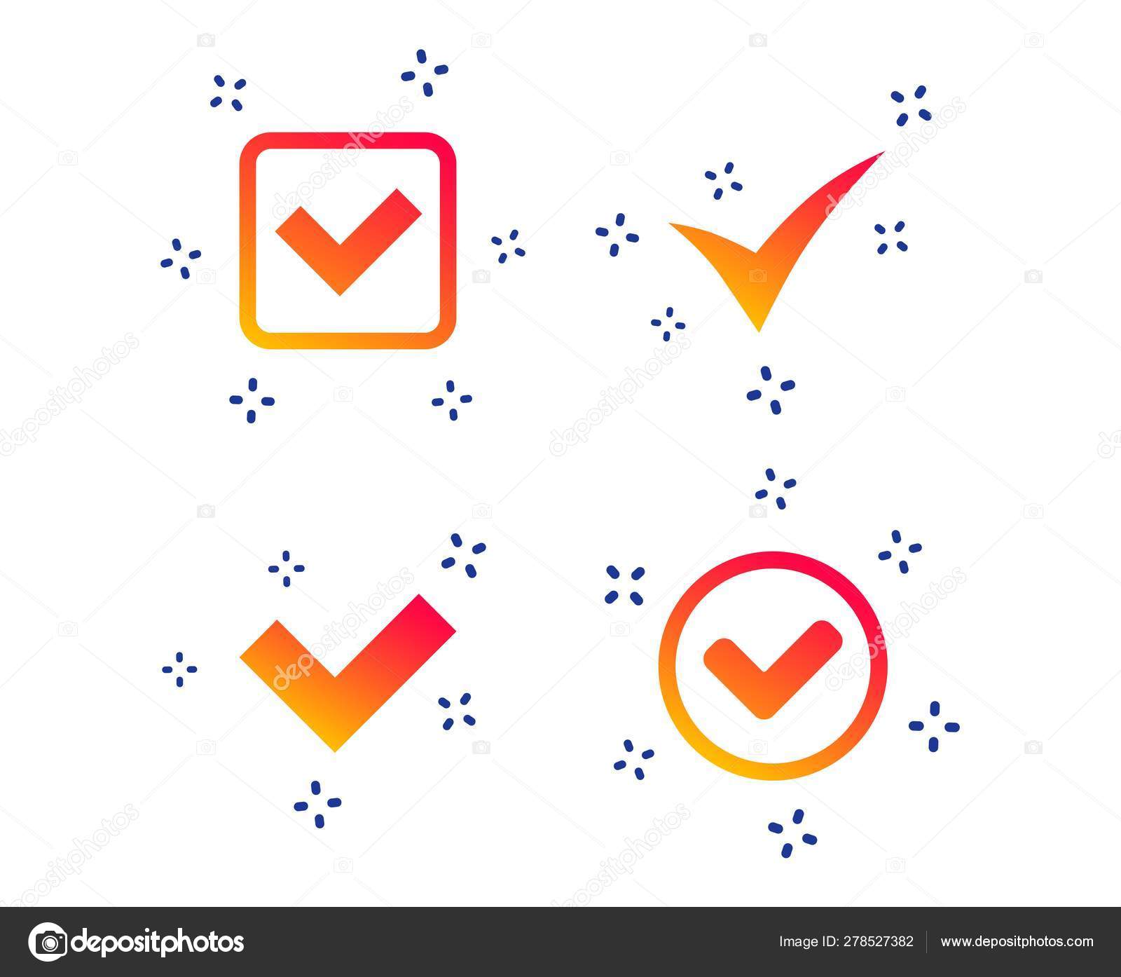Check signs. Checkbox confirm icons. Vector Stock Vector by ©Blankstock ...